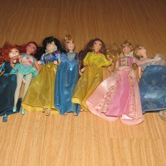 Toys | Barbie Sized Disney Princess Dolls Set 7 Ariel Aurora Snow White ...